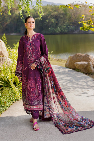 Xenia Violet Luxury Lawn 2025 – Sara Clothes
