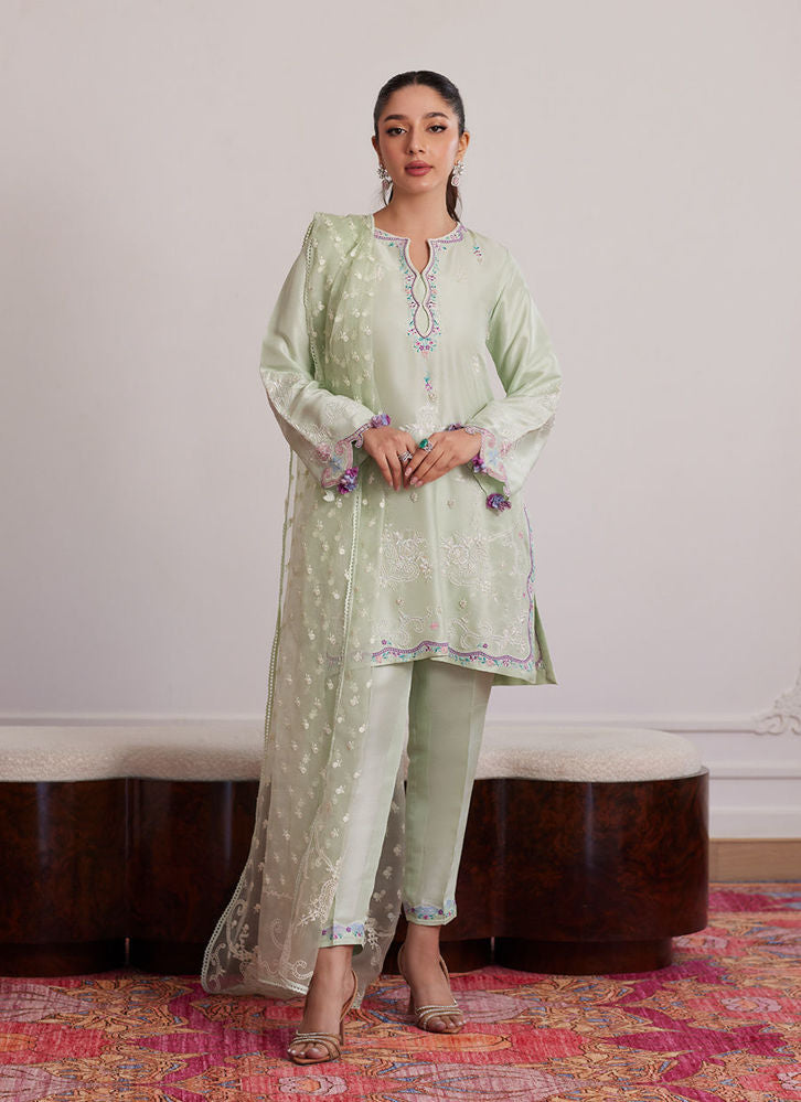 Farah Talib Aziz Pilar Mint Shirt And Dupatta Luna Eid Edition 2025 ...