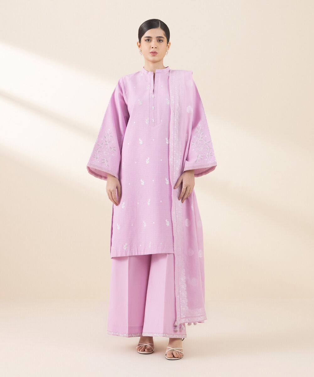 Sapphire 0U2DEJQ25V22 3 Piece Embroidered Dobby Suit Jacquard Eid 1 20 ...