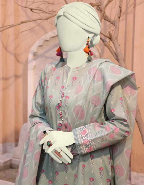 Junaid Jamshaid Green 3PC | JLAWN-S-24-164 Eid Ul Adha Lawn Collection ...