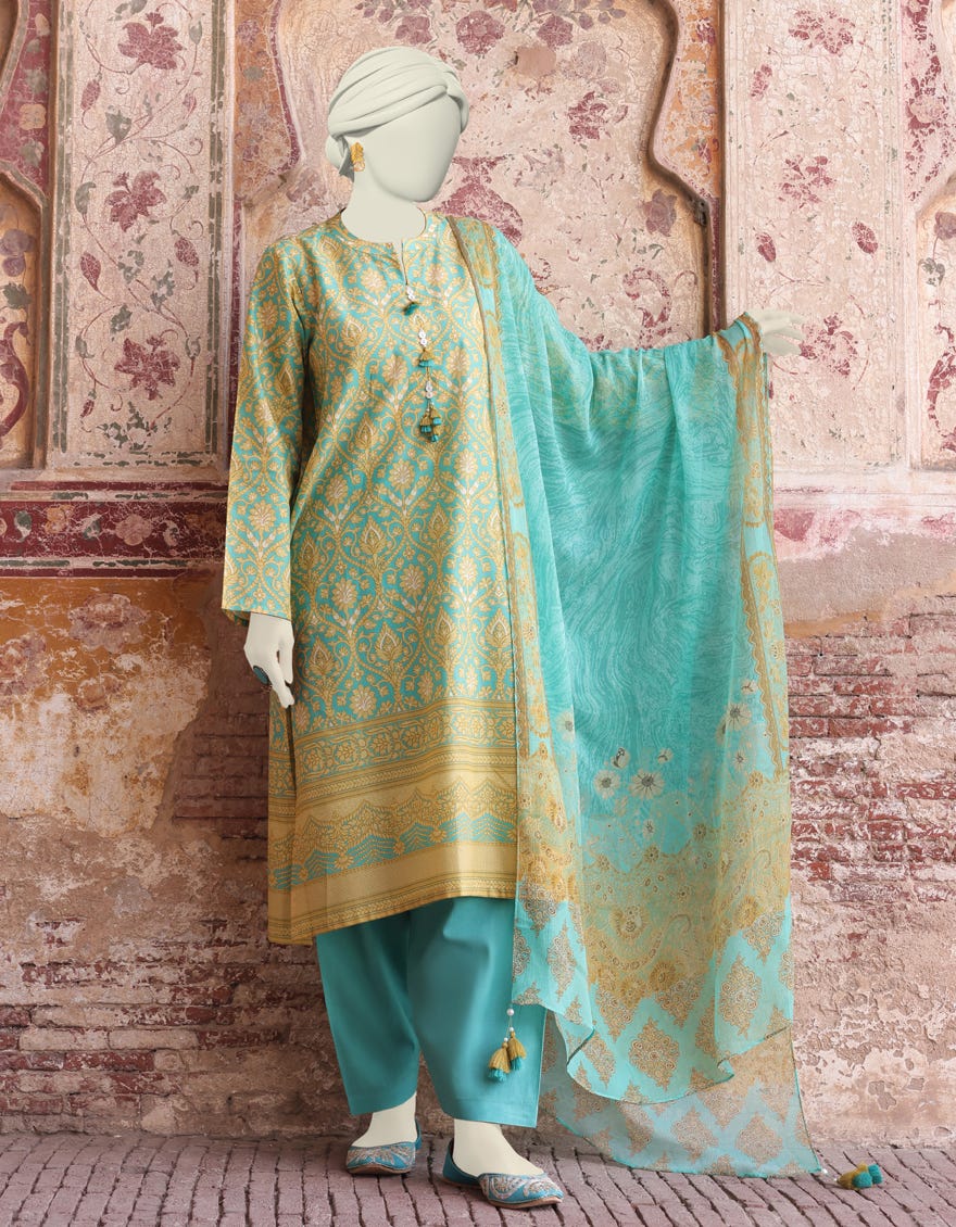 Junaid Jamshaid Blue 3PC | JLAWN-S-24-456 Eid Ul Adha Lawn Collection – Sara Clothes
