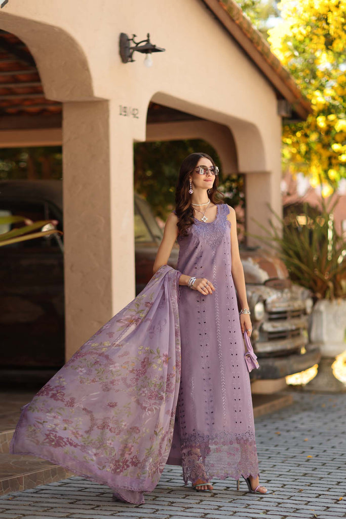 Saadia Asad D4 - A - French Violet Noor Luxe Chikankari 2026 – Sara Clothes