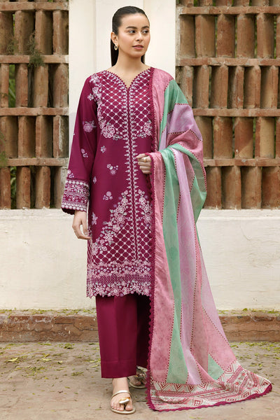 Farasha Online Satin Ruby Summer Weaves Embroidered lawn 2025 – Sara ...