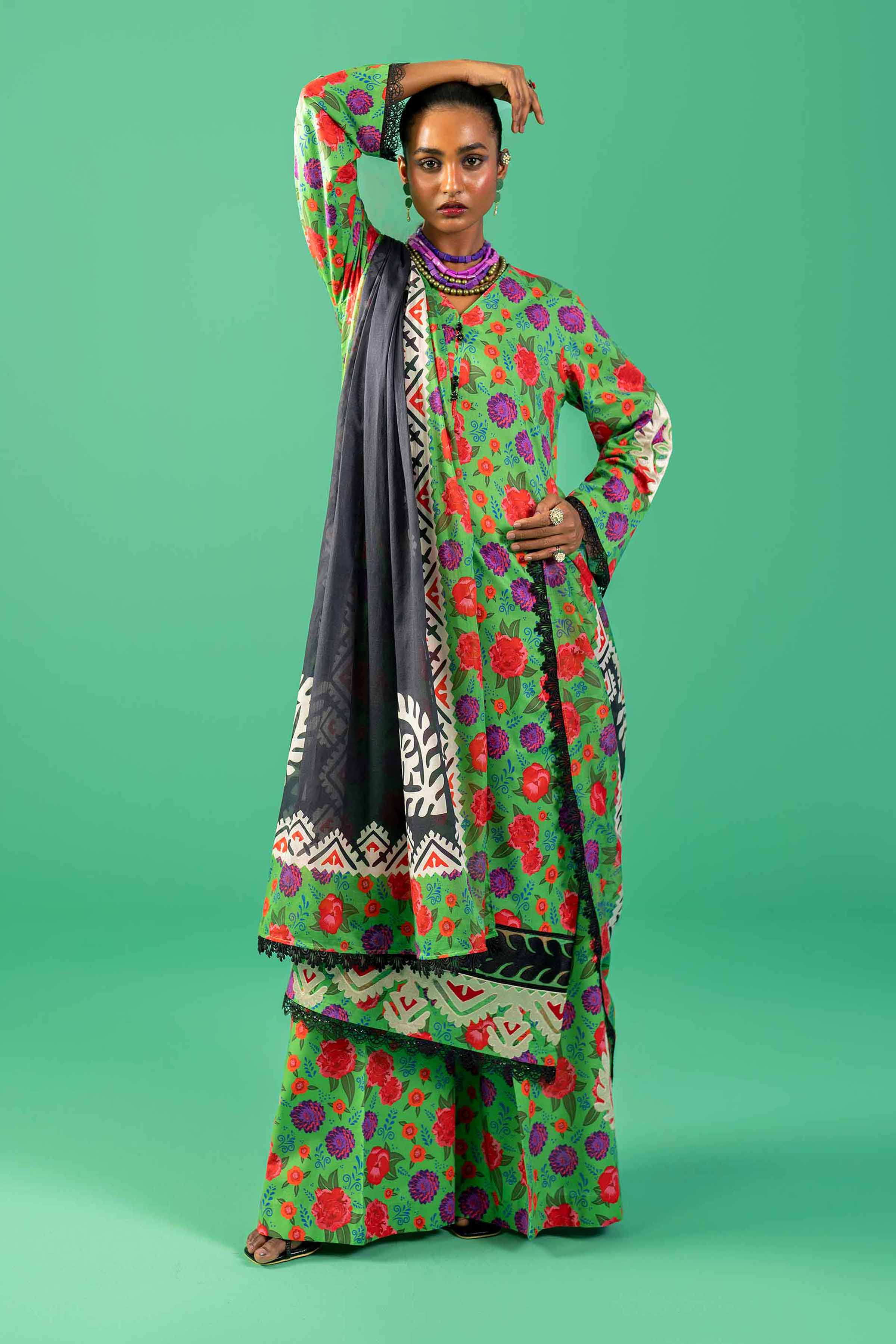 Nishat Linen 3 Piece - Printed Embroidered Suit - 42401699 Eid Ul Adha ...