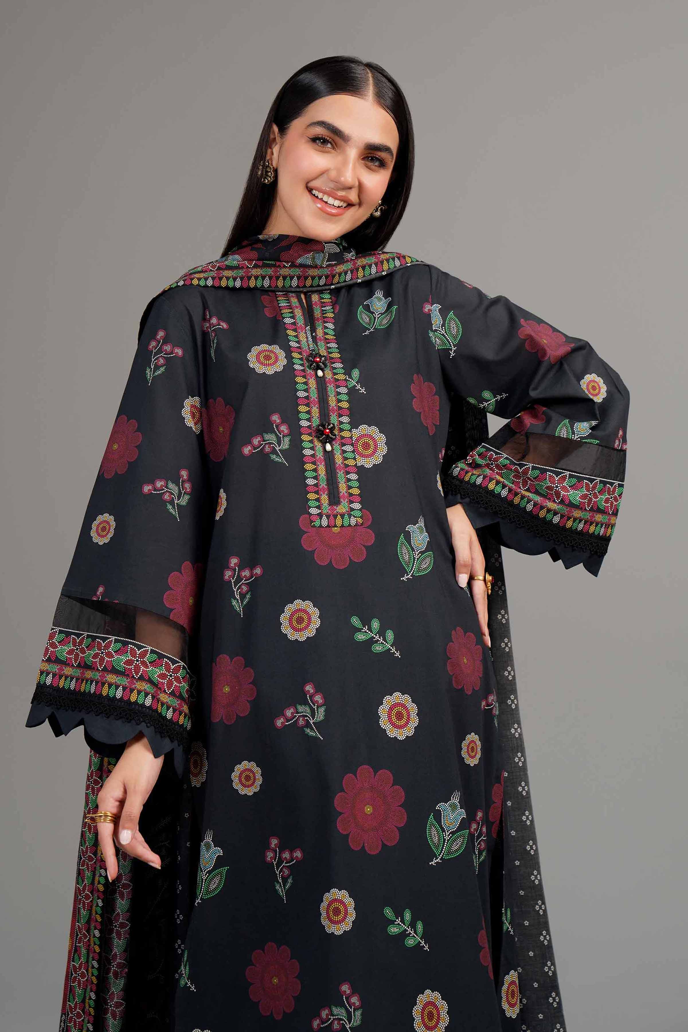 Nishat Linen 3 Piece - Printed Suit - 42402007 Mono Edition 2024 – Sara ...