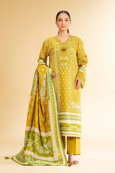 Nishat Linen 3 Piece - Flatbed Paste Embroidered Suit - 42501659 Embro ...