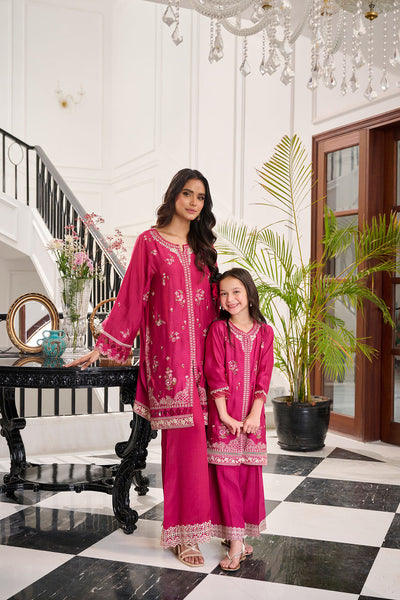 Dhanak SS24DA-2379 Pink -Pret Mommy And Me 2024 – Sara Clothes