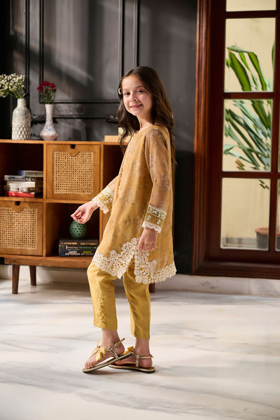 Dhanak SS24DK-0165 Mustard Mommy And Me 2024 – Sara Clothes