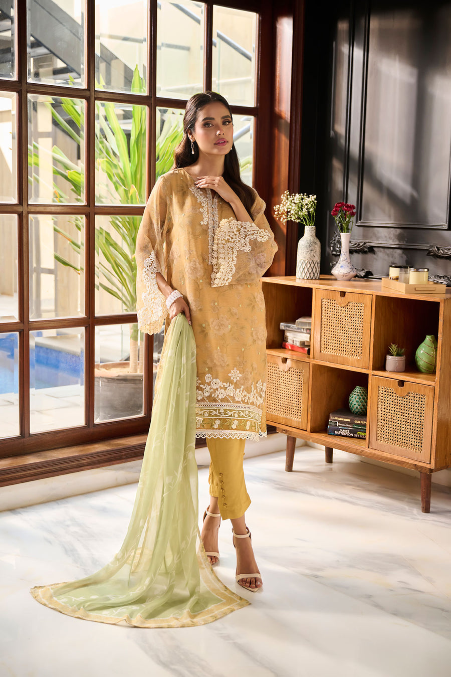 Dhanak SS24DA-2386 Mustard -Pret Mommy And Me 2024 – Sara Clothes