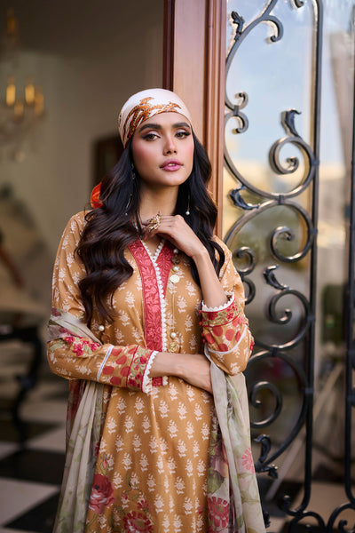 Dhanak SS24DU-3182 Mustard Casual Pret Spring Vol 1 2024 – Sara Clothes
