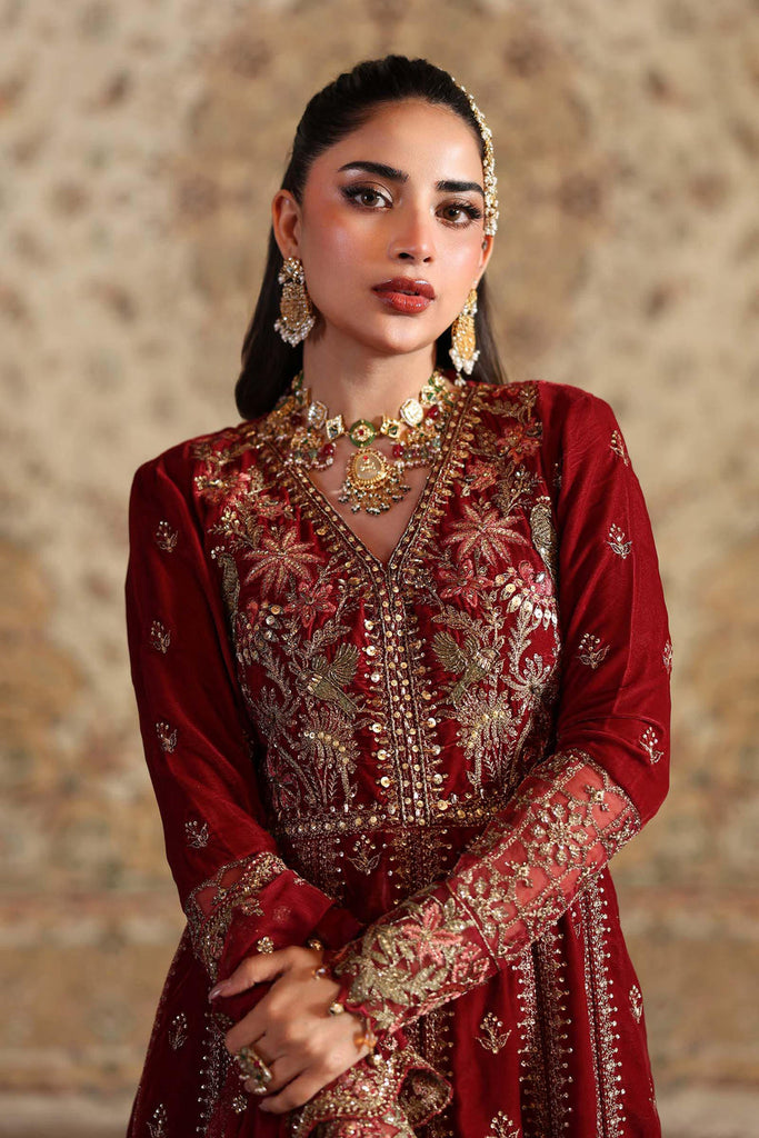 Maria B SFW2501-ESM-RED Shehnai Luxury Formals 2026 – Sara Clothes