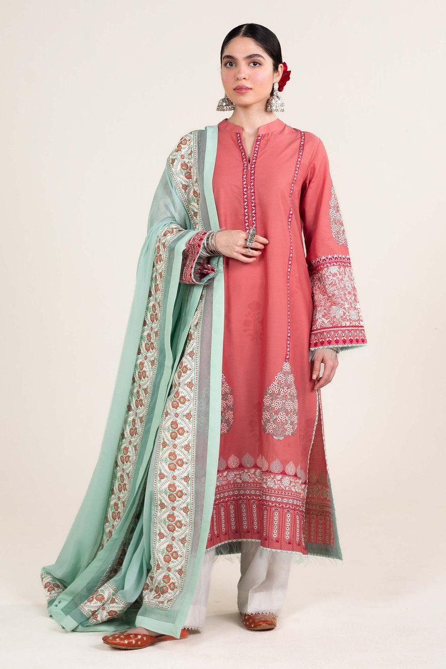 Zara Shahjahan SL-Sandal-10B Lawn Prets 2024 – Sara Clothes