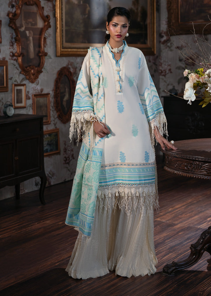 Bonanza Cream-Jacquard-3 Pc (WUS25JD3050) Satrangi Winter Collection ...