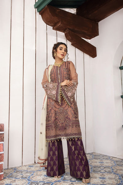 Flossie Strawberry Ice Kuch Khas Chiffon Vol 9 2021 – Sara Clothes