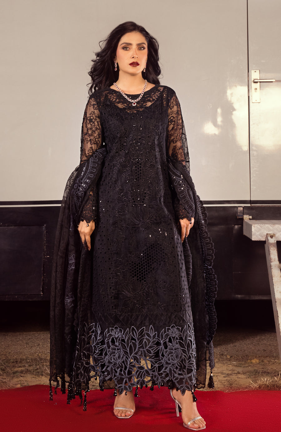 Alzohaib MLL-24-10 Midnight Majesty Mahiymaan Luxury Lawn 2024 – Sara Clothes