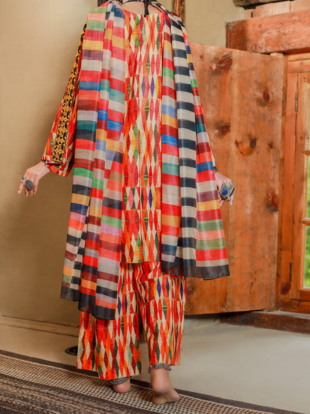 Almirah Orange ALP-3PS-1419 Festive Collection 2022 – Sara Clothes