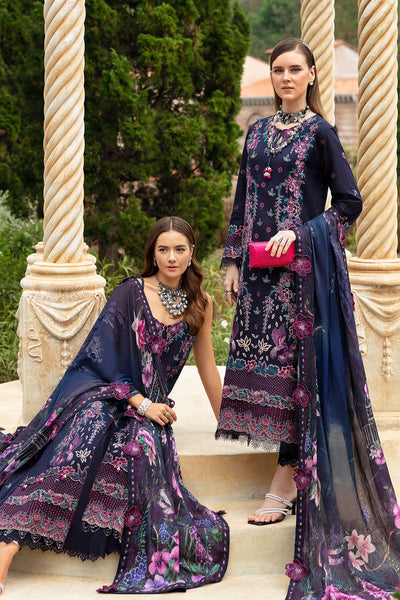 Ramsha Deep Blue Z-803 Andaaz Embroidered Lawn Collection 2024 – Sara ...