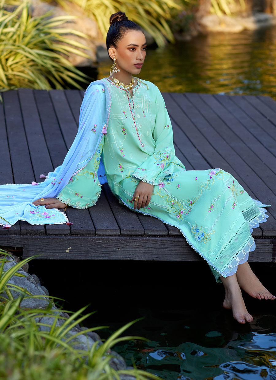 Farah Talib Aziz Misora Mint Suay Lawn Collection 2024 – Sara Clothes