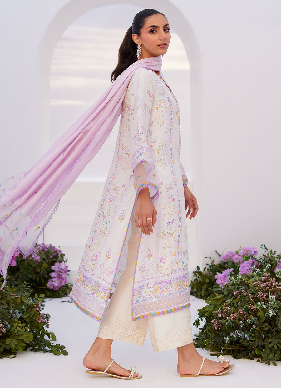 Farah Talib Aziz Thistle Lilac Shirt and Dupatta Zara Prets 2024 – Sara ...