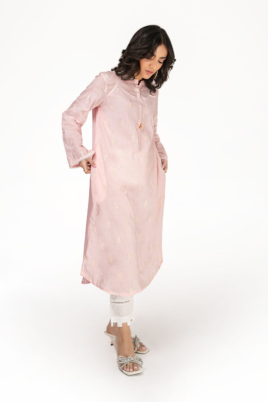 Maria B Shirt Pink MB-EF23-48 Basics Shirts – Sara Clothes
