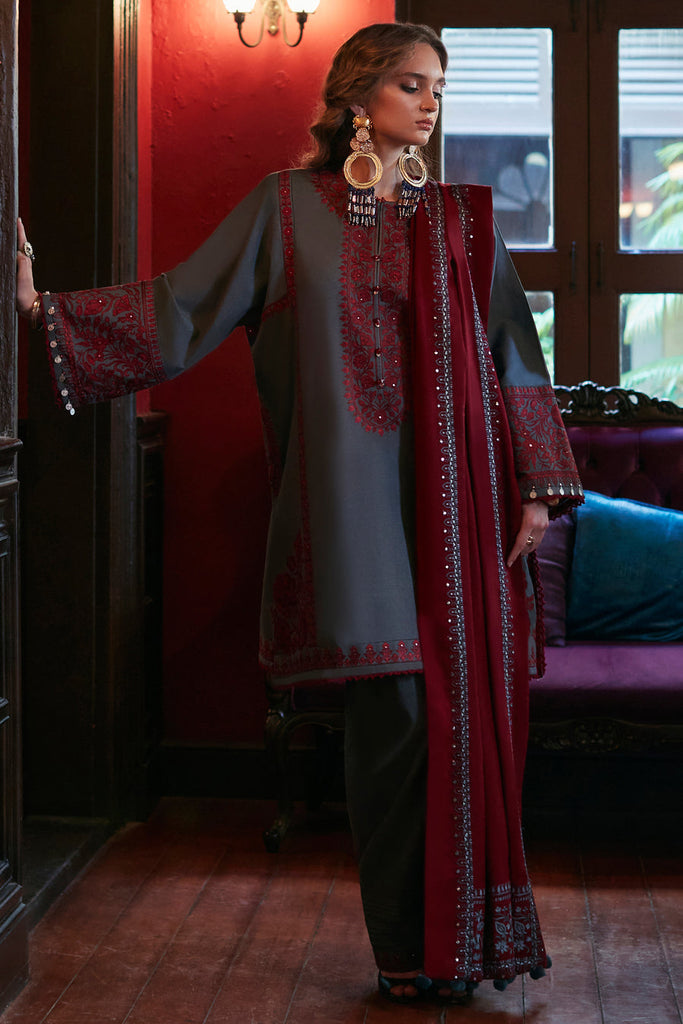 Zaha By Khadija Shah Nehir (ZW22-14) Embroidered Khaddar Winter Collec ...