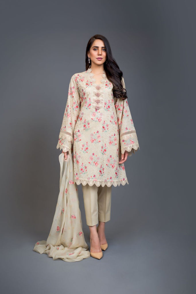 Bareeze Blanket Flower Bnl721 Beige Dress – Sara Clothes