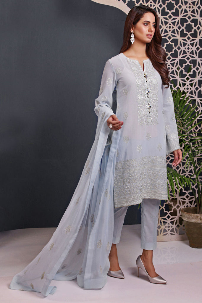 Bareeze Gul E Gulmit Ch3168 Sky Blue Dress – Sara Clothes