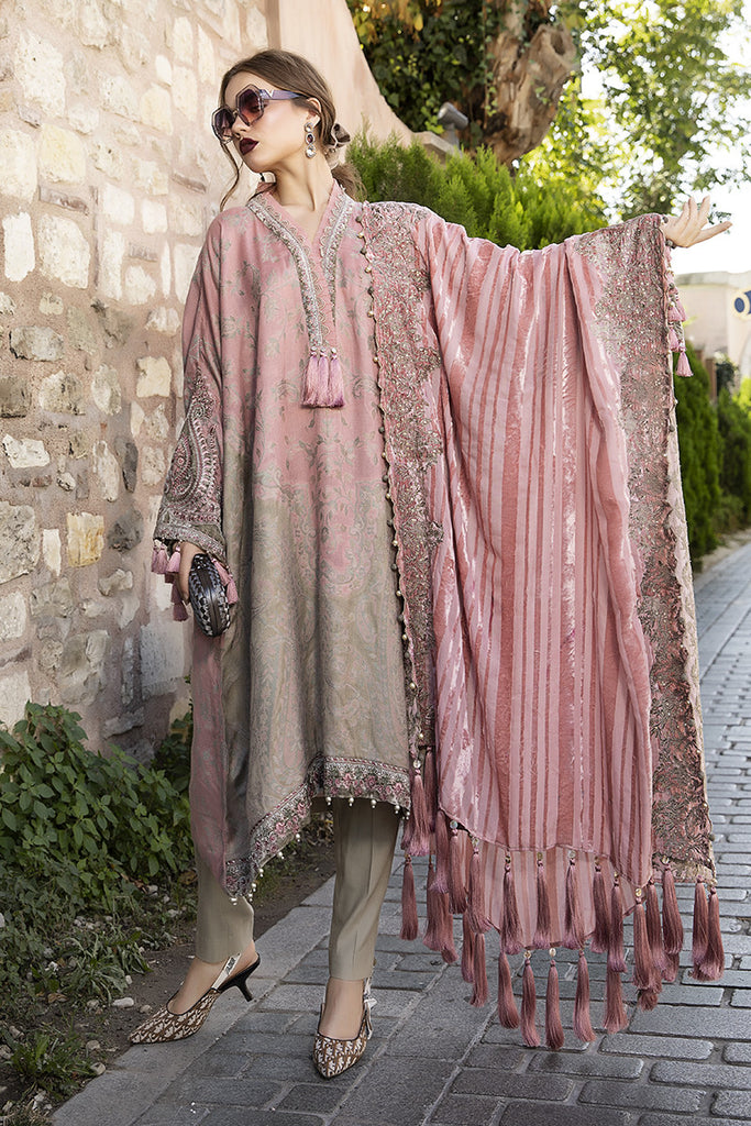 Maria B DL-802-Ash Pink Linen Collection 2020 – Sara Clothes