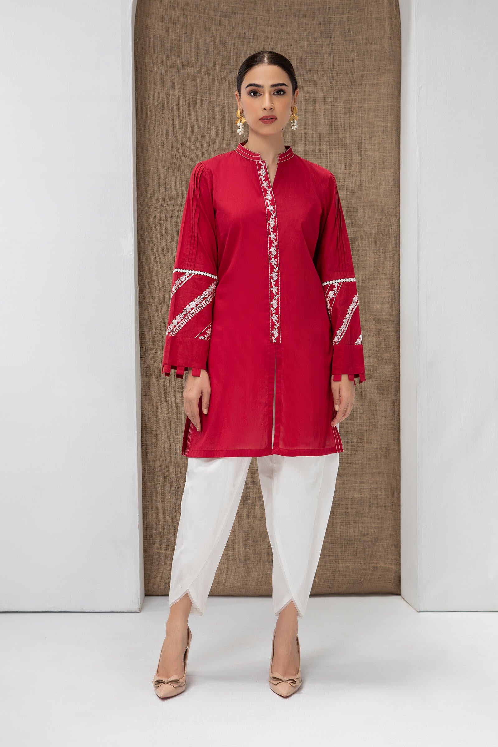 Maria B Maroon MB-SS21-135 Basic 2021 – Sara Clothes